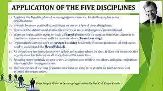 Peter Senge's model of learning organization | PPTX
