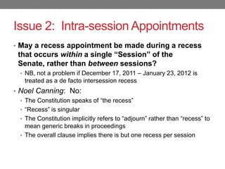 Peter shane on obama recess appointments | PPT