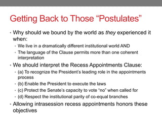Peter shane on obama recess appointments | PPT