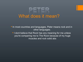 Peter slideshow | PPT