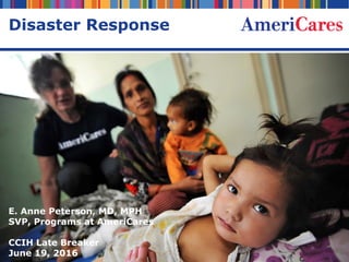 AmeriCares Disaster Response Anne Peterson | PDF