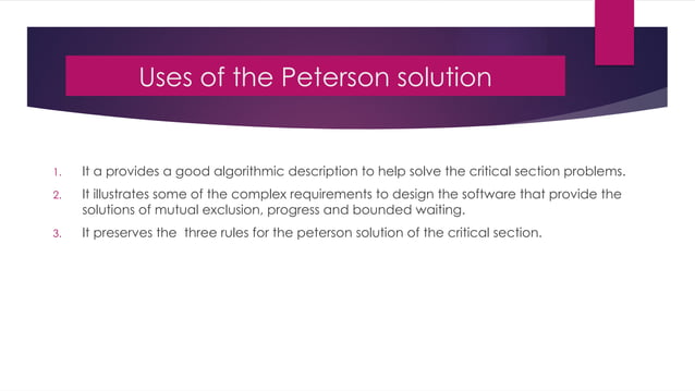 Describing the Peterson solution sw.pptx