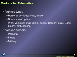 Telematics and “Connected Vehicles” | PPT