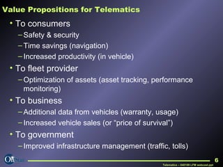 Telematics and “Connected Vehicles” | PPT