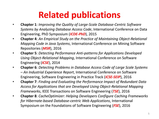 Improving the Performance of Database-Centric Applications Through Program Analysis | PPT