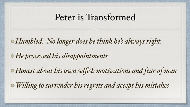 Preparing for Power - The Story of Peter | PPT
