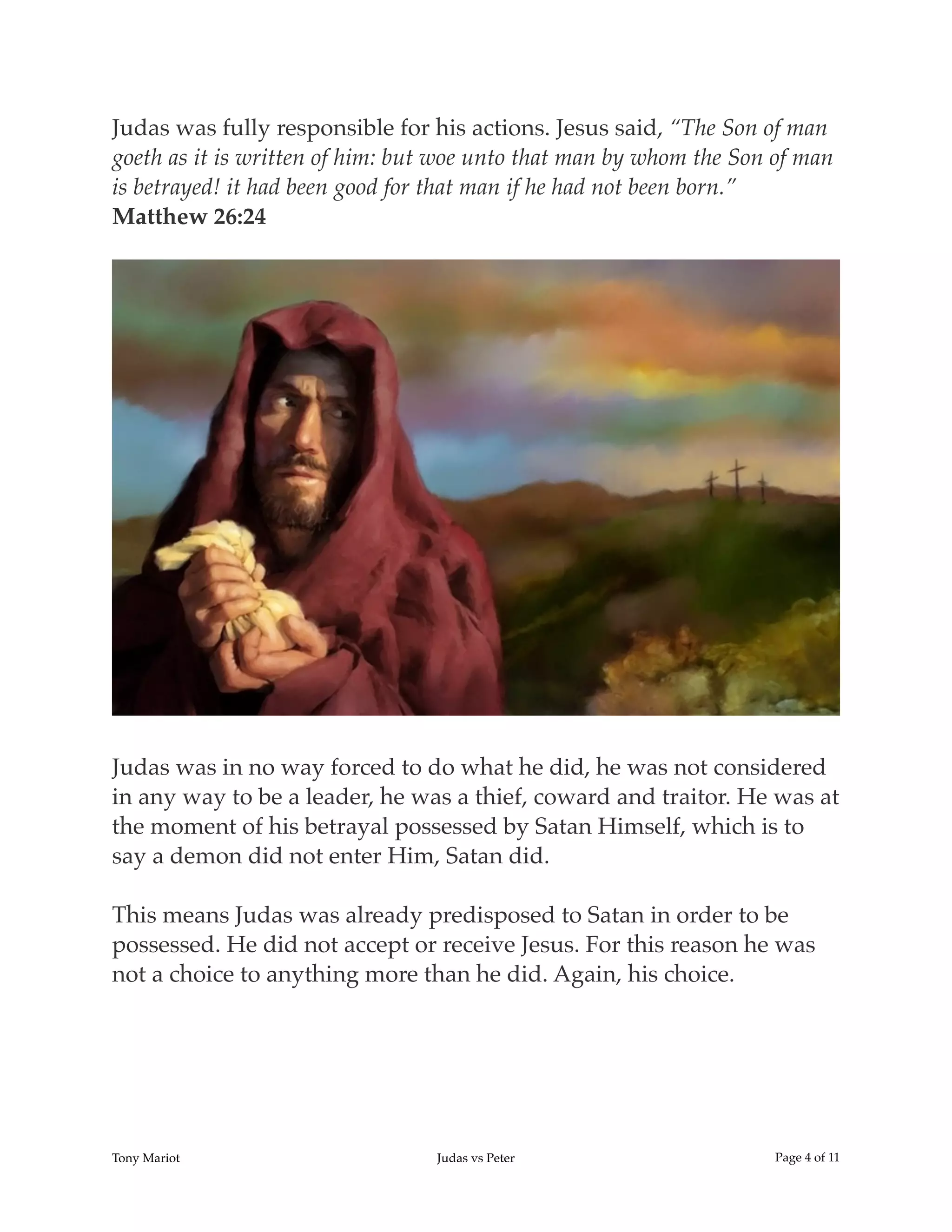 Peter vs Judas | PDF