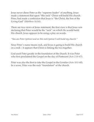Peter vs Judas | PDF