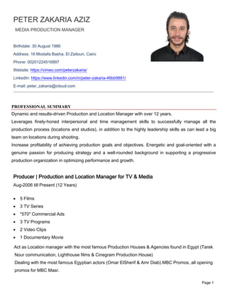 Media Production Manager | PDF