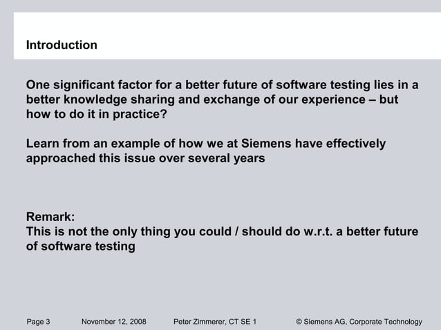 Peter Zimmerer - Establishing Testing Knowledge and Experience Sharing ...
