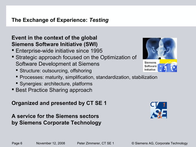 Peter Zimmerer - Establishing Testing Knowledge and Experience Sharing ...