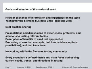 Peter Zimmerer - Establishing Testing Knowledge and Experience Sharing ...