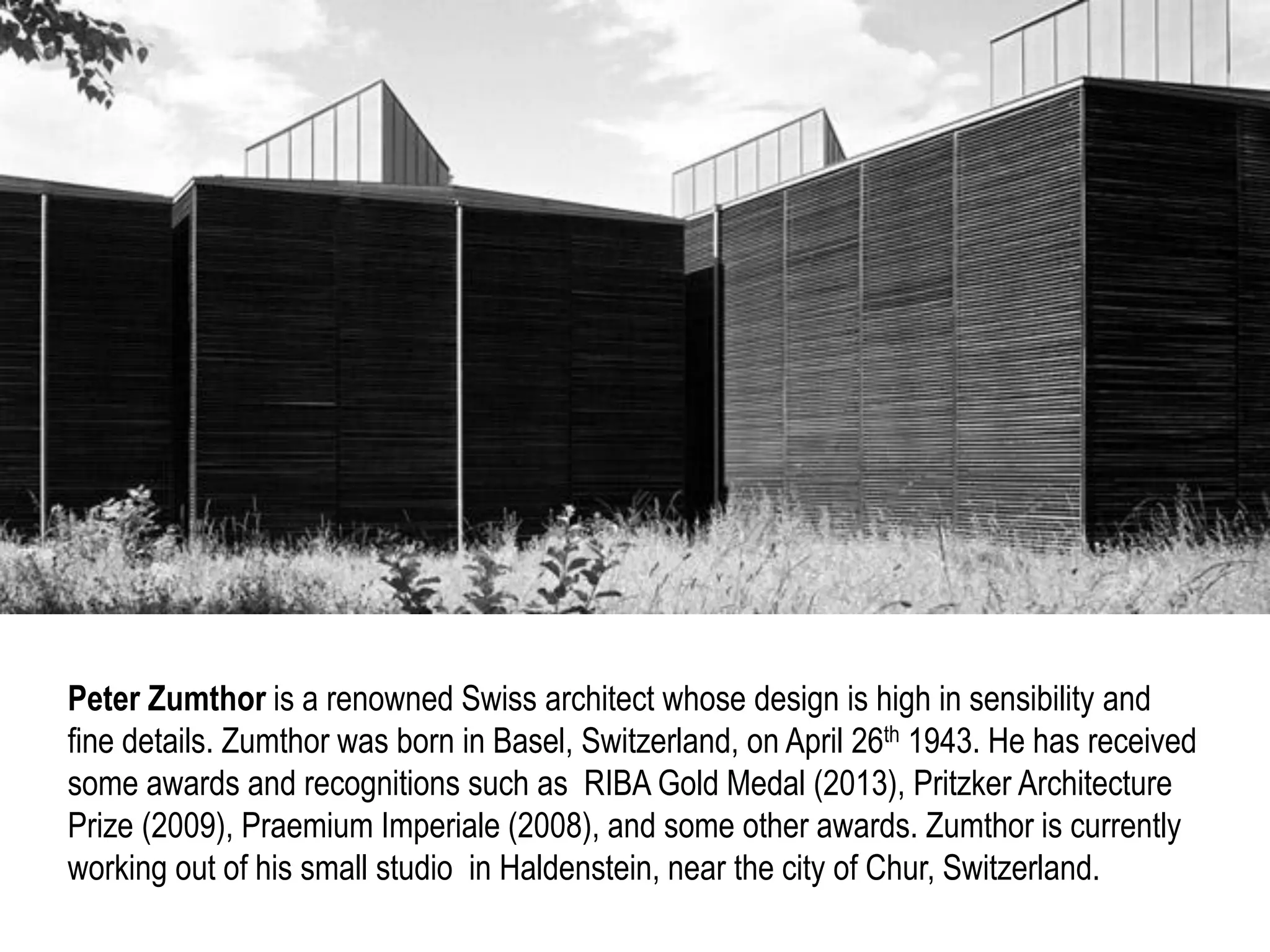 Architecture of Peter Zumthor | PDF