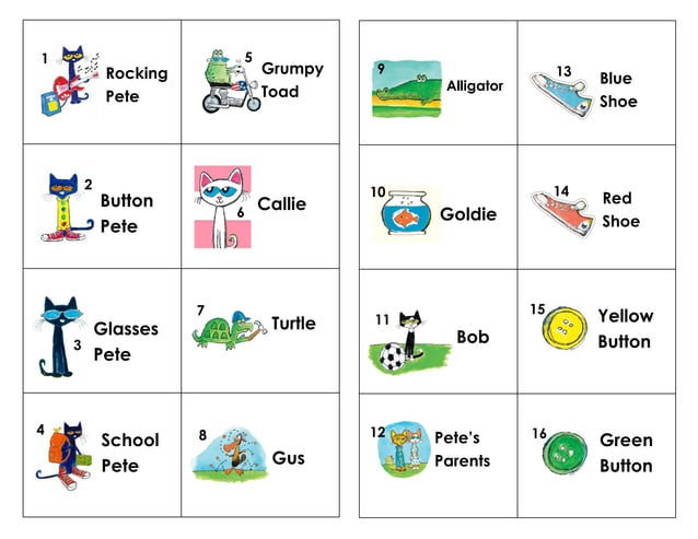 Pete the Cat BINGO | PPT