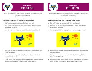 Pete the Cat Discussion Questions | PDF