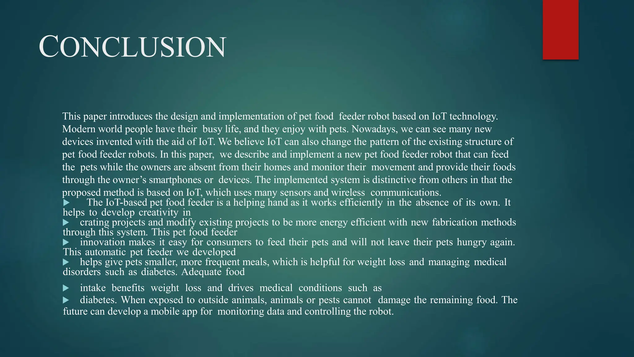 pet feed robot using esp32 camera and l293d module | PPTX