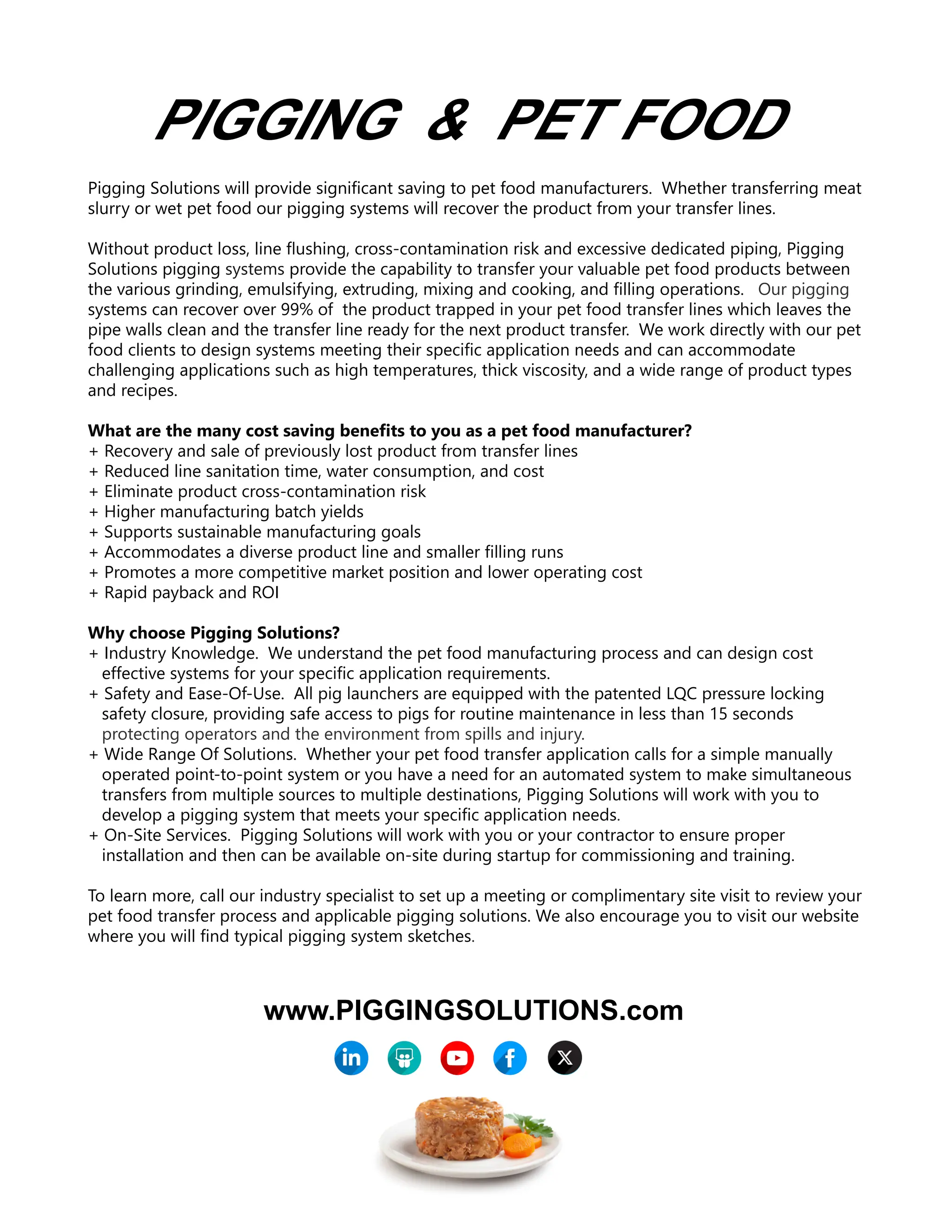 Pigging Solutions in Pet Food Manufacturing | PDF