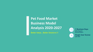 Pet food market | PPTX