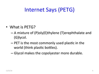 Printing with PETG | PDF