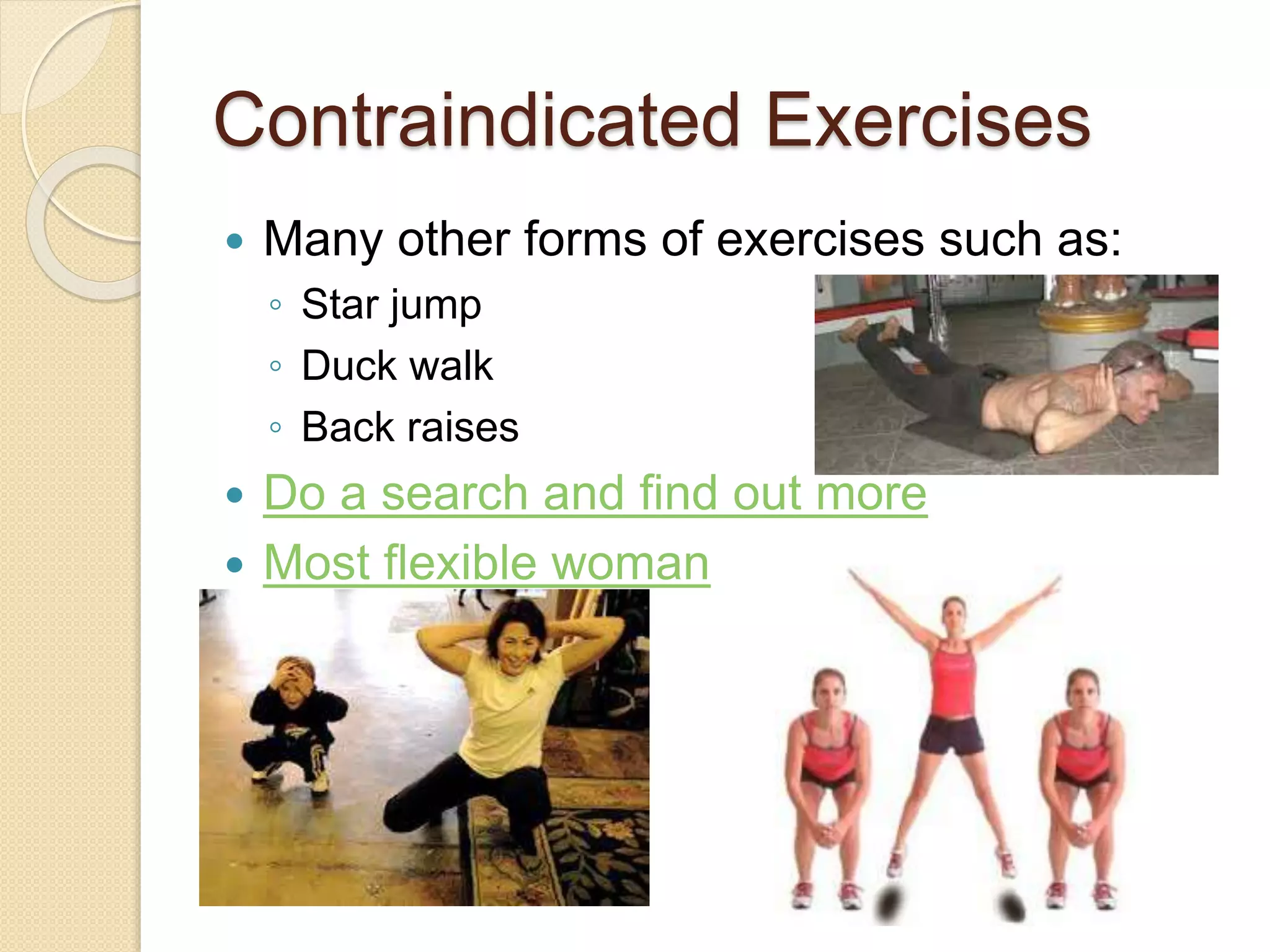 5.5 synovial joints and contraindicated exercises | PPTX