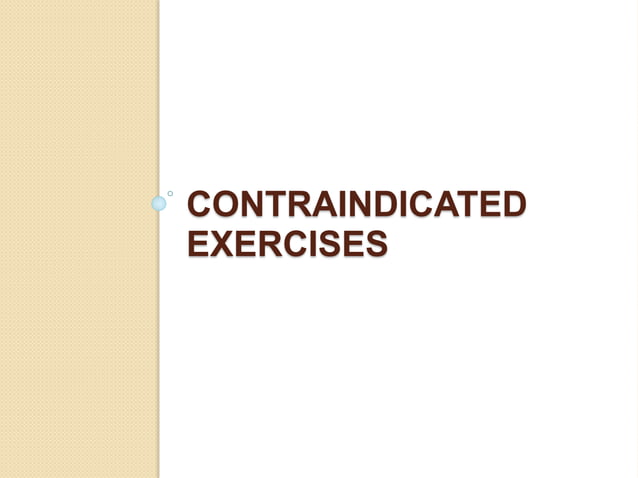 5.5 synovial joints and contraindicated exercises | PPTX