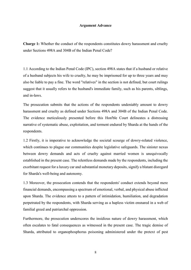 Petitioner Moot Memorial including Charges and Argument Advanced.docx