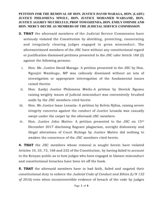 Petition for removal jsc members | PDF
