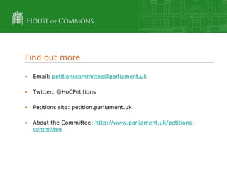 The Petitions Committee | PPTX