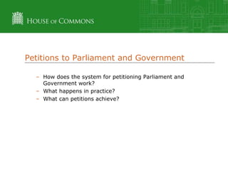 The Petitions Committee | PPTX