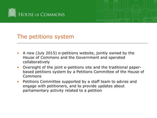 The Petitions Committee | PPTX