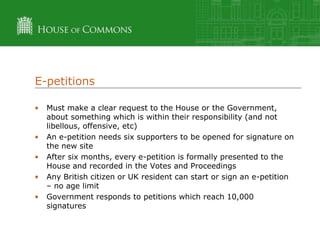 The Petitions Committee | PPTX