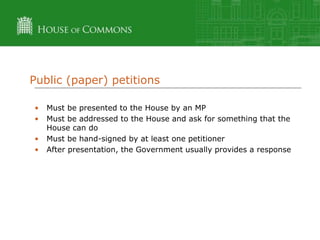 The Petitions Committee | PPTX