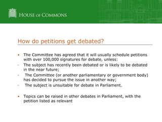 The Petitions Committee | PPTX