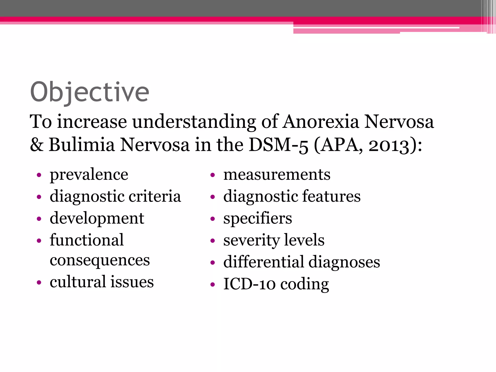 Anorexia Nervosa & Bulimia Nervosa | PPTX