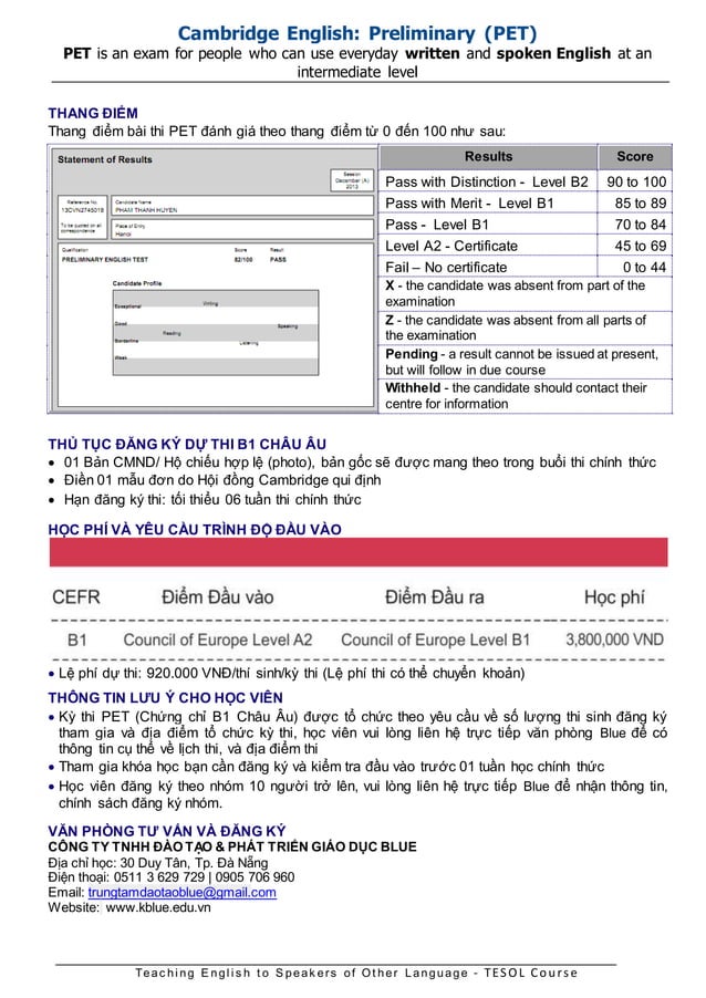 Pet level b1 cefr course | PDF