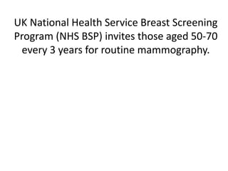 Prof Richard Peto on Breast Cancer Screening | PPT