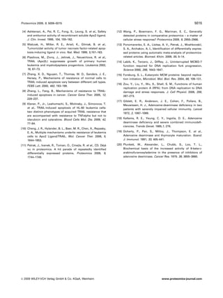 Petrak Toman Et Al Proteomics 2009 | PDF