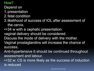 Protocol for MANAGEMENT OF SEVERE PRE-ECLAMPSIA/ ECLAMPSIA Green top ...
