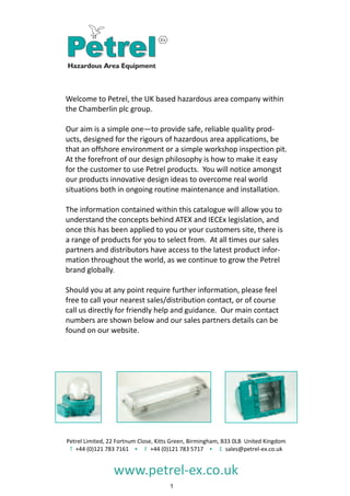 Petrel - ATEX Ex d & Ex de Hazardous Area Lighting, Enclosures ...