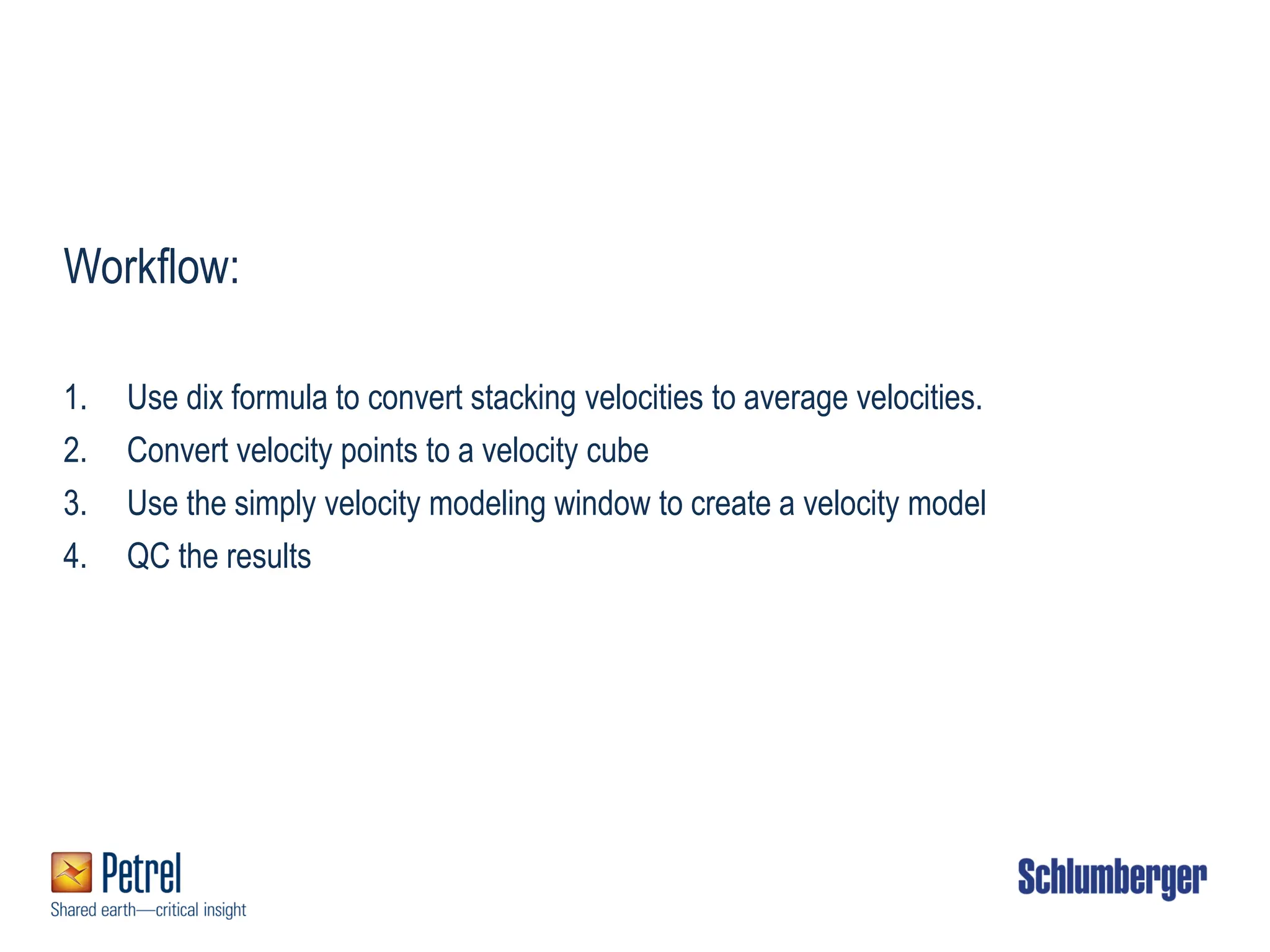 Petrel - Build the new Simple Velocity Model from a Stacking Velocity ...