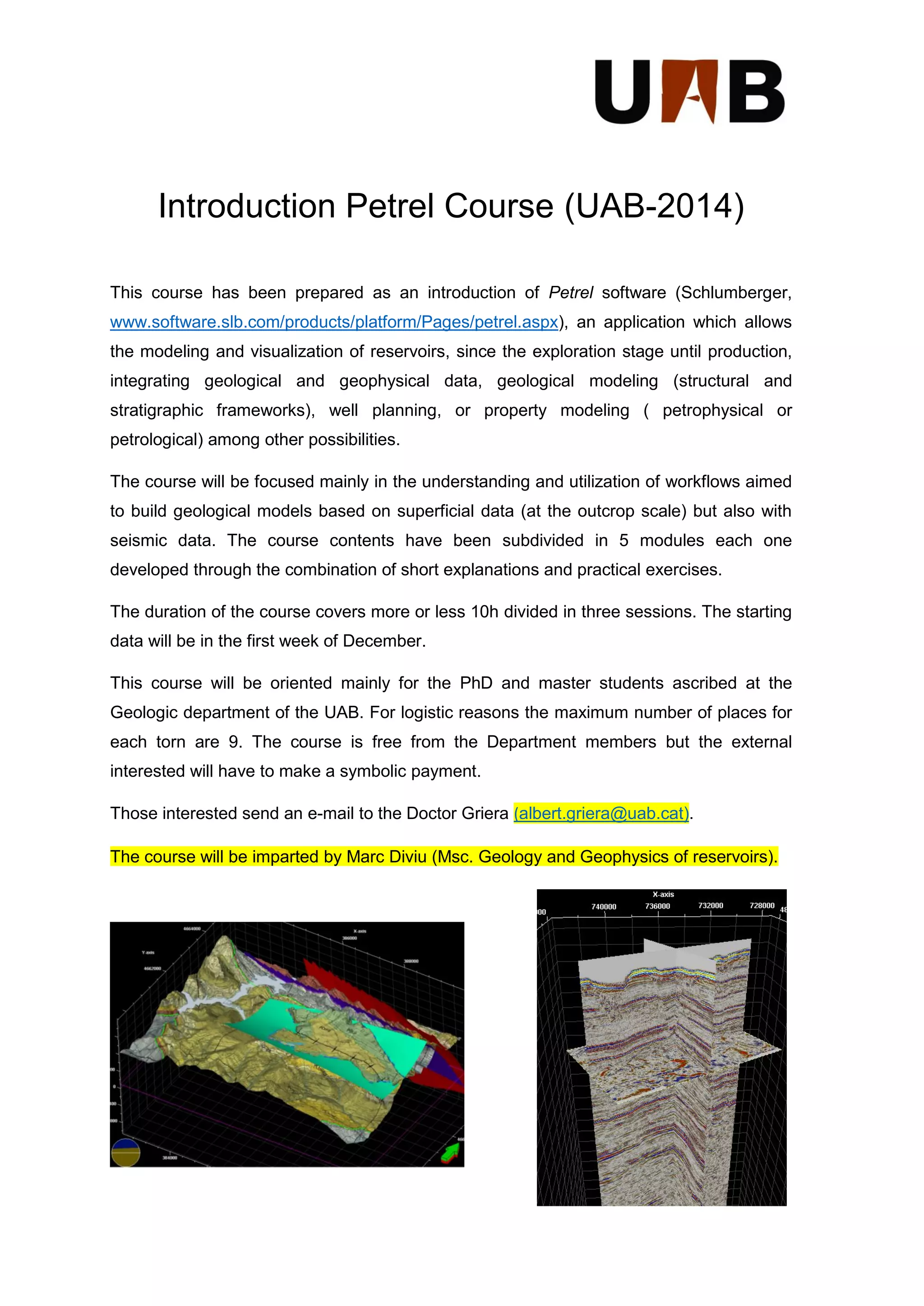 Petrel introduction course guide | PDF
