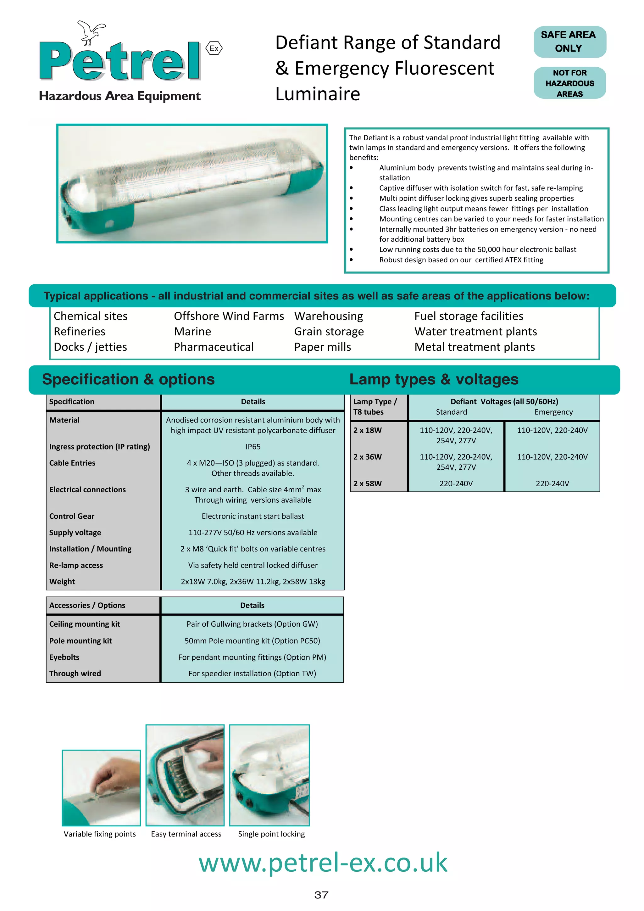 Petrel Hazardous Area Zone 1 & Zone 2 Lighting & Enclosures (ATEX ...