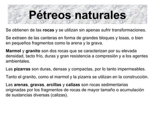 MATERIALES PÉTREOS Y TEXTILES | PDF