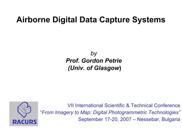 Airborne Digital Data Capture Systems | PPT
