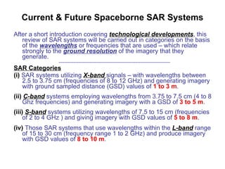 Current & Future Spaceborne Sar Systems | PPT