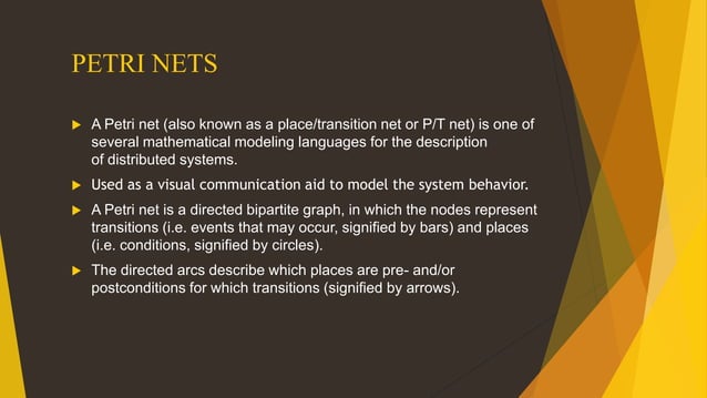 Petri nets by Barkatllah | PPTX | Chemistry | Science