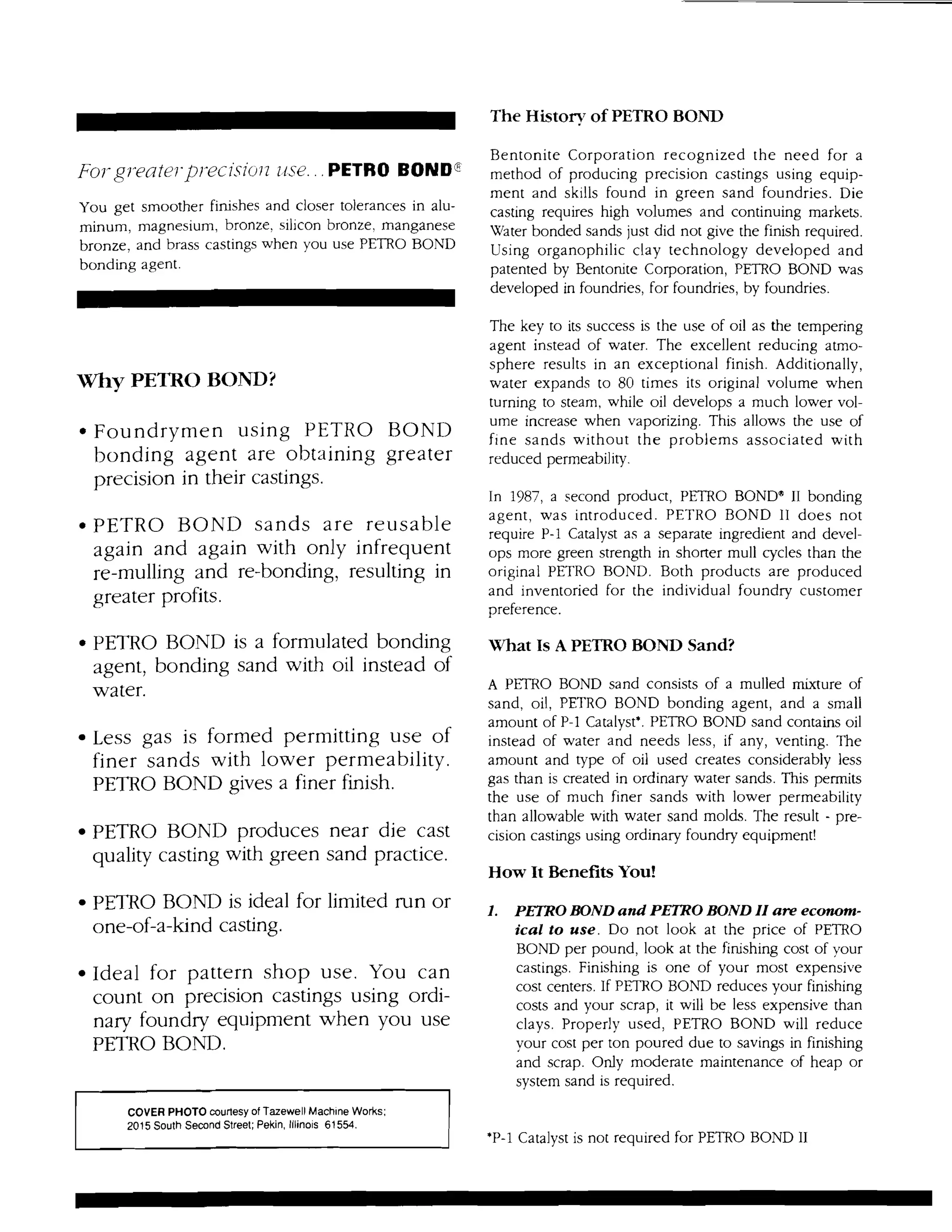 Petro Bond Foundry Sand Brochure | PDF