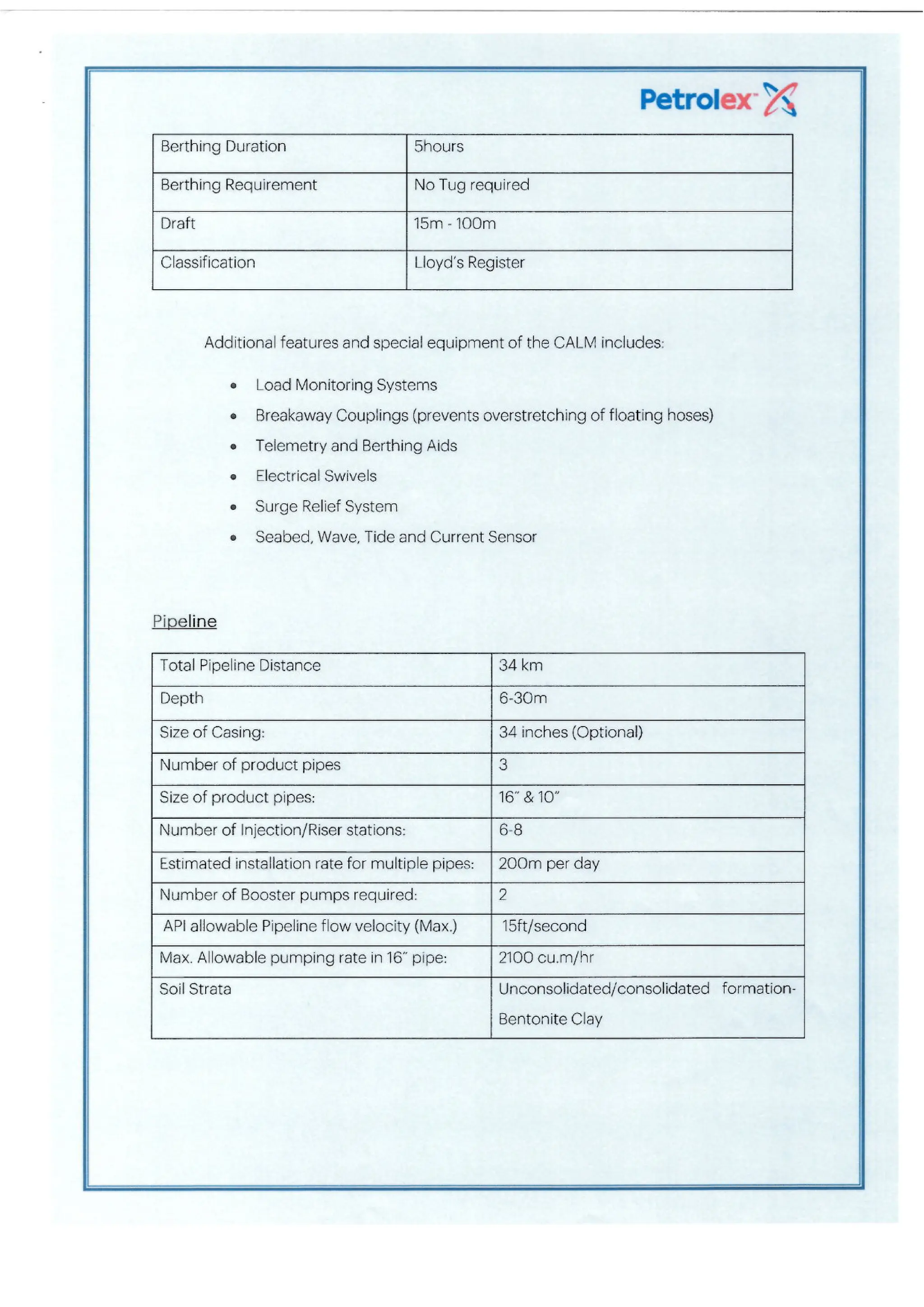 Single Point Mooring Buoy And Subsea Pipeline Design For Offshore Loading And Offloading Terminals