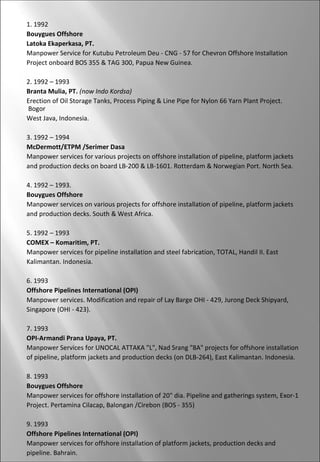 Petrohans Company Experience Presentation | PPT