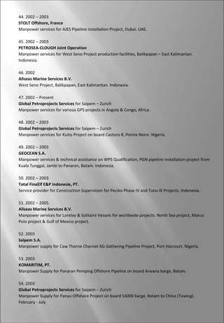 Petrohans Company Experience Presentation | PPT